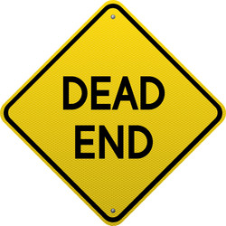 Dead end road sign Royalty Free Vector Image - VectorStock