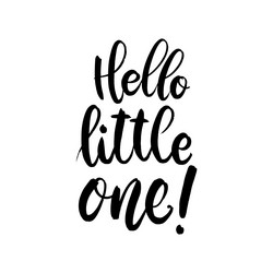 Hello balettering phrase on white background Vector Image