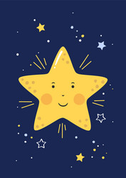 Cartoon little star Royalty Free Vector Image - VectorStock