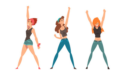 Young woman standing in brave pose feeling Vector Image