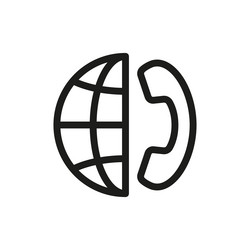 Icon international call long distance call Vector Image