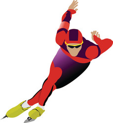 Abstract speed skaters Royalty Free Vector Image