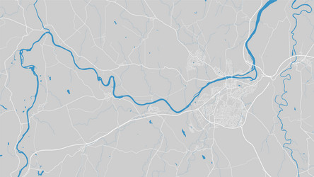 Blue map of perth city linear print map cityscape Vector Image
