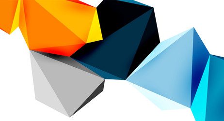 3d low poly triangle design elements Royalty Free Vector