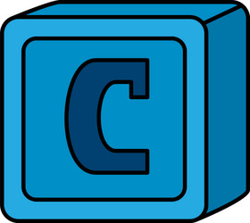 Alphabet blocks toys baby icons Royalty Free Vector Image