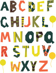 Seamless pattern of letters Royalty Free Vector Image