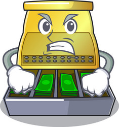 With heart cash register lcd display cartoon Vector Image