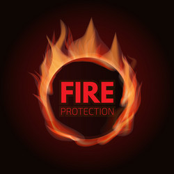 Fire protection system logo Royalty Free Vector Image