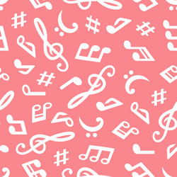 Music notes seamless pattern Royalty Free Vector Image