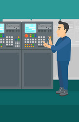 Engineer Standing Near Control Panel Vector Images (69)