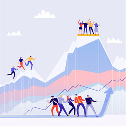Teamwork horizontal Royalty Free Vector Image - VectorStock