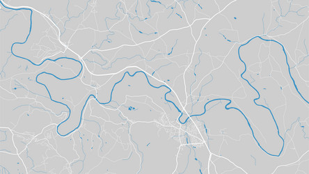 Tay river map perth city scotland watercourse Vector Image