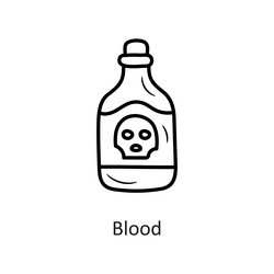 Blood fill outline icon design Royalty Free Vector Image