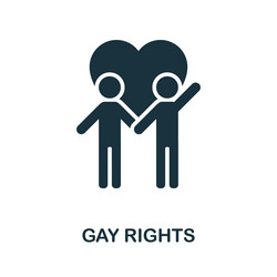 Human rights icon monochrome sign from Royalty Free Vector