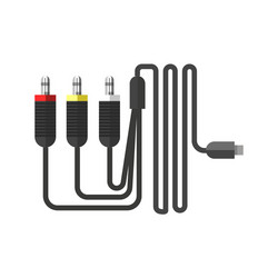 Cartoon electrical cables flat Royalty Free Vector Image