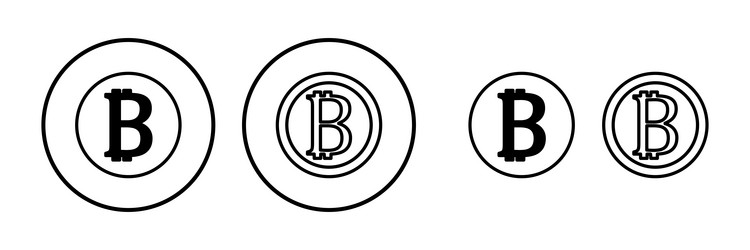 Bitcoin icon payment symbol cryptocurrency logo Vector Image