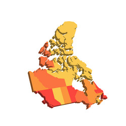 Canada political map of administrative divisions Vector Image