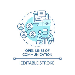 Open lines of communication concept icon Vector Image