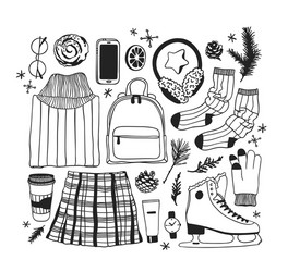 Hand drawn fashion creative ink art Royalty Free Vector