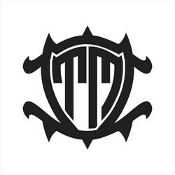 Tm logo monogram with emblem shield shape design Vector Image
