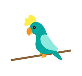 Exotic pretty parrots cartoon parrot of tropical Vector Image