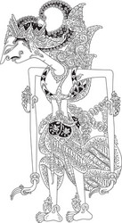 Wayang Kulit Puntadewa Character Royalty Free Vector Image