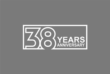 38 years anniversary celebration template design Vector Image