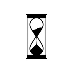 A simple hourglass mechanism with three black Vector Image
