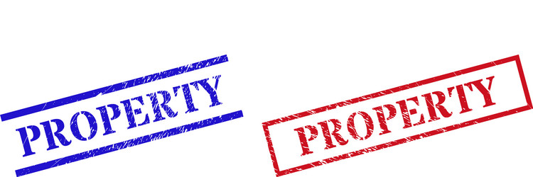 Ownership grunge scratched seal stamps Royalty Free Vector