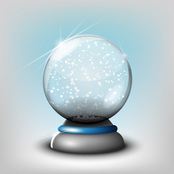 Empty glass ball flying and standing on stack Vector Image