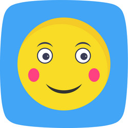 Blush emoji icon Royalty Free Vector Image - VectorStock