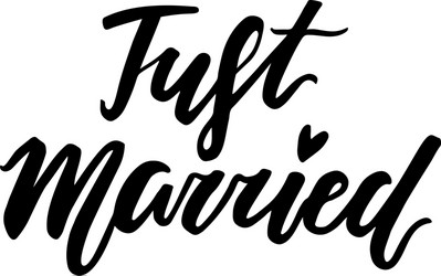 Just Married Hand Lettering Vector Images (over 240)