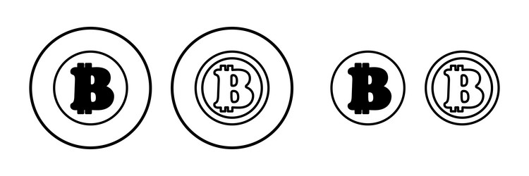 Bitcoin icon payment symbol cryptocurrency logo Vector Image