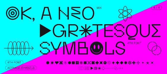Headline alphabet neo grotesque sans serif Vector Image
