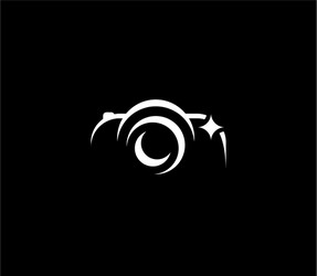 Camera sign black and white icon Royalty Free Vector Image