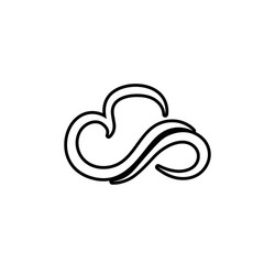 Cloud line logo icon Royalty Free Vector Image