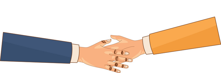 Handshake done deal isolated icon Royalty Free Vector Image