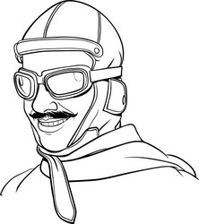 Little explorer line art Royalty Free Vector Image