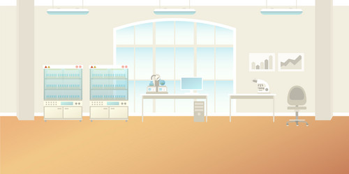 Scientific laboratory interior empty scene Vector Image