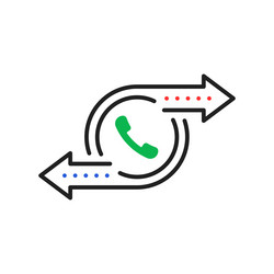 Call back telephone icon support service Vector Image