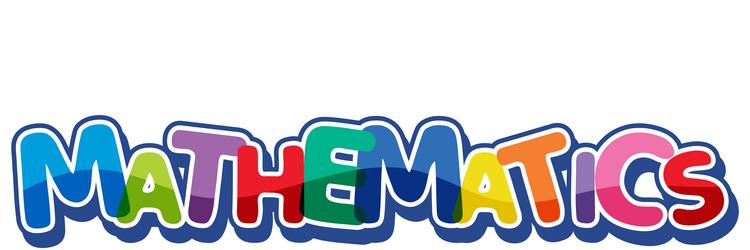 Math and number text banner Royalty Free Vector Image