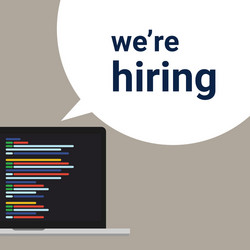 We are hiring poster flyer design Royalty Free Vector Image