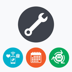 Allen wrench hex key icon flat isolated Royalty Free Vector