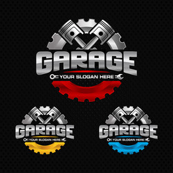 Automotive garage logo design template Royalty Free Vector
