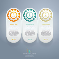 Infographic retro color options banner Royalty Free Vector