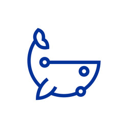 Animal snake tech simple logo Royalty Free Vector Image