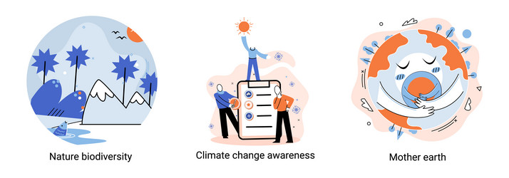 Change climate awareness saving planet mother Vector Image