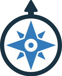 Compass map orientation icon colorful graphics Vector Image
