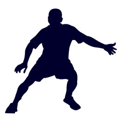 Guy handball silhouette Royalty Free Vector Image