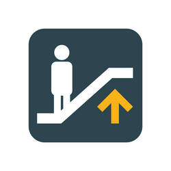 Stairs down signal square Royalty Free Vector Image